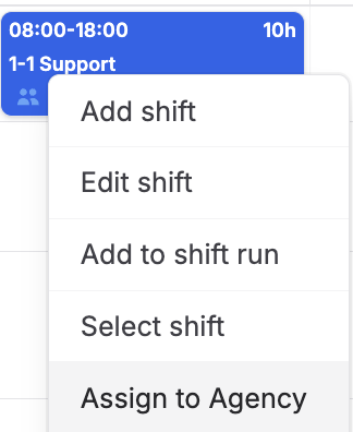 How do I assign shifts to a specific Agency? – Sona Support