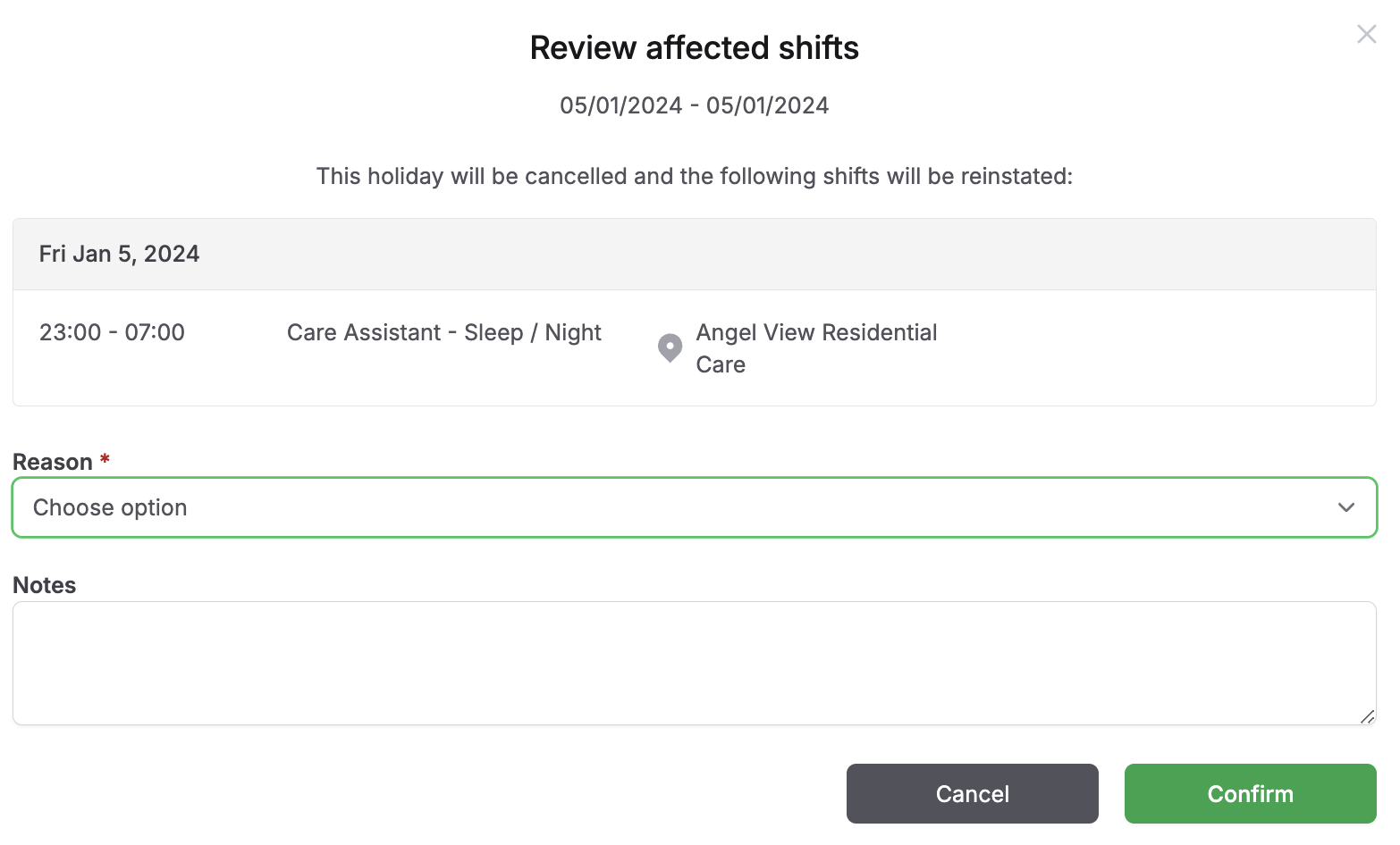 How can I cancel or amend an employee's holiday? – Sona Support