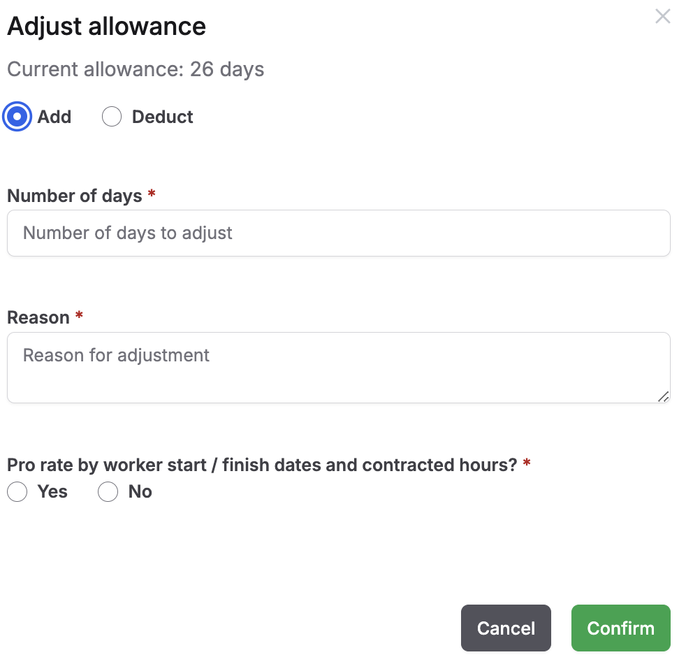 How can I amend an employee's entitlement? – Sona Support