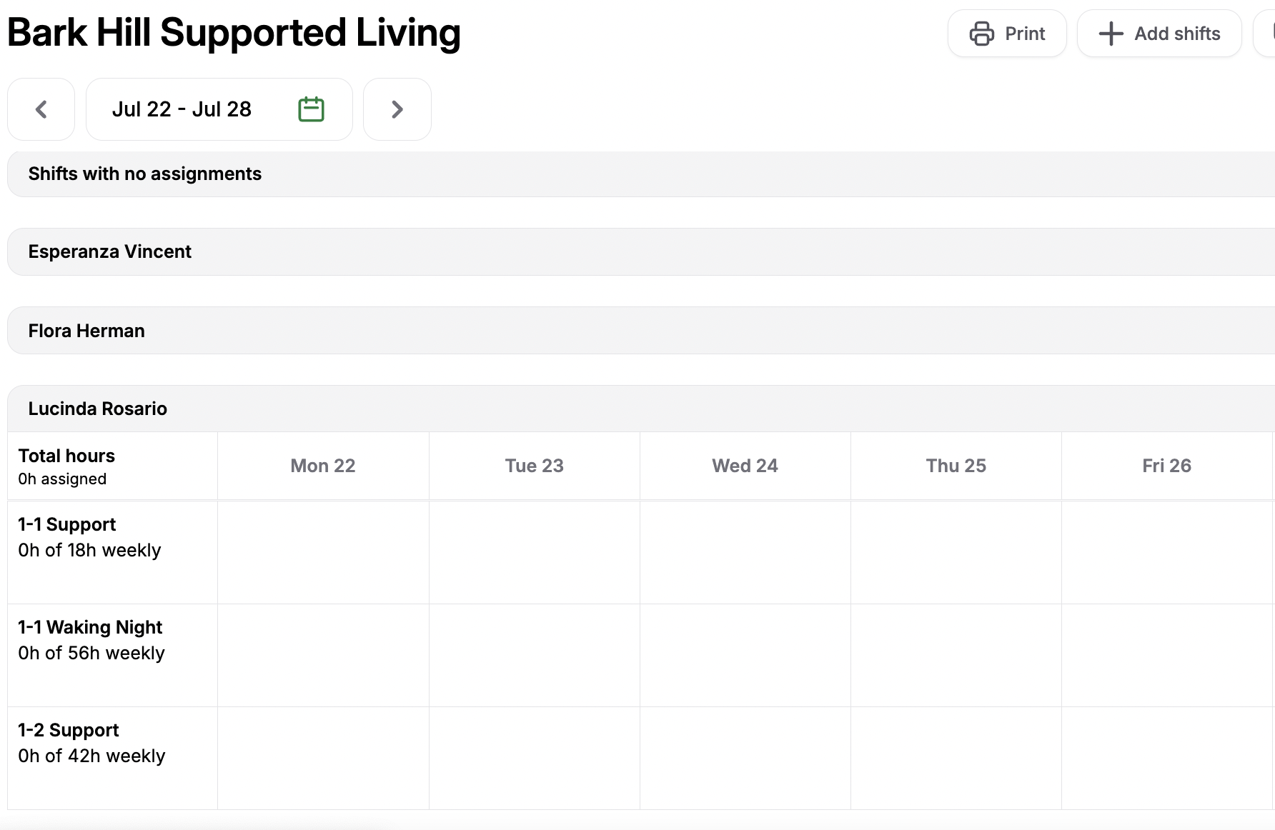 What is the People We Support roster view? – Sona Support