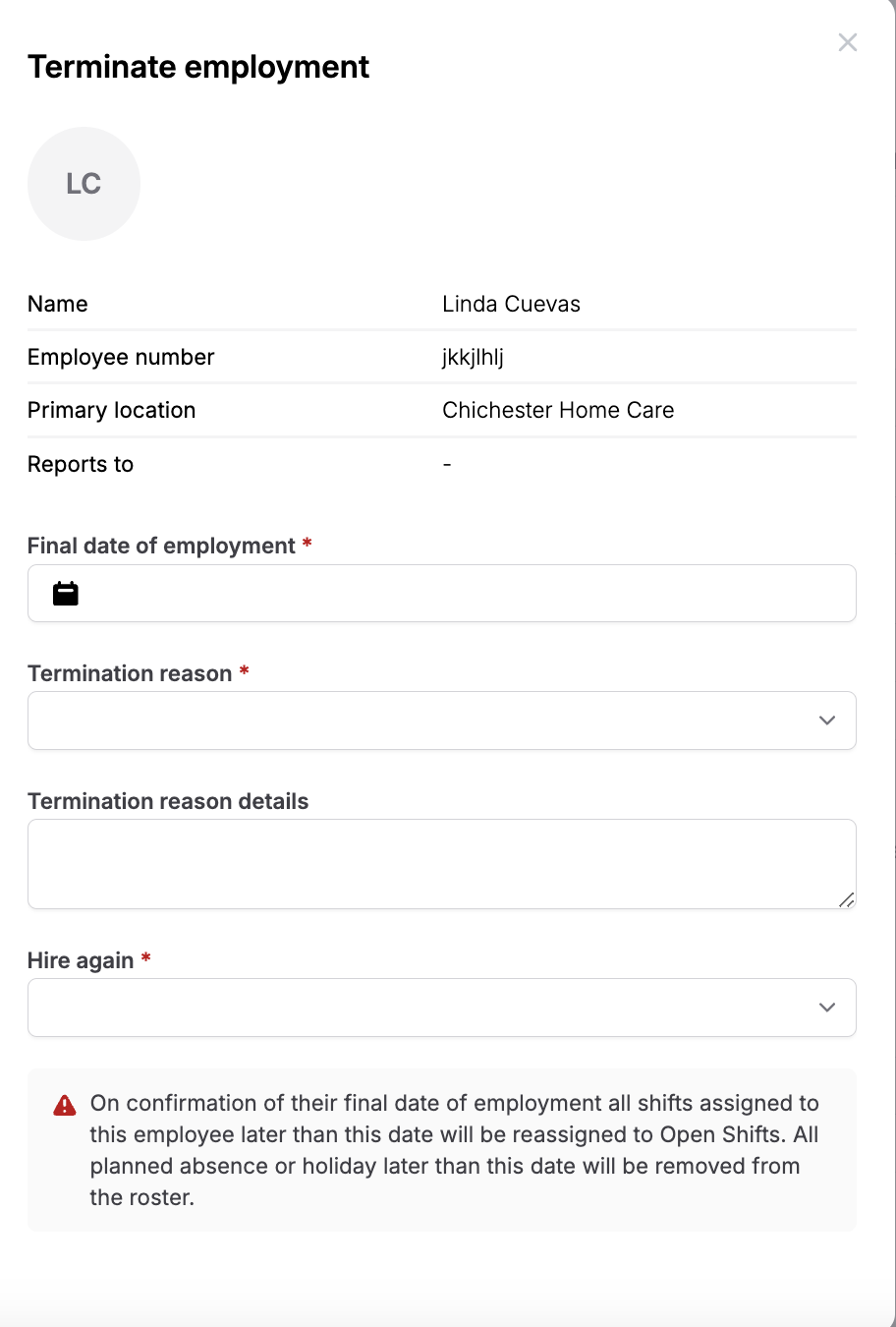 How do I deactivate or terminate an employee? – Sona Support