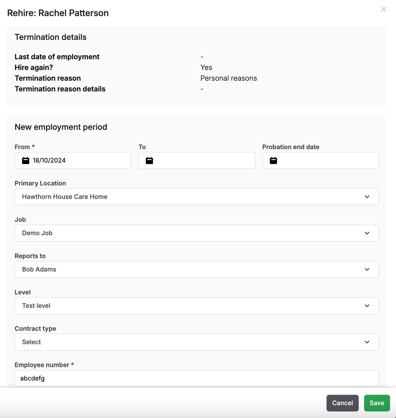 How do I rehire a terminated employee? – Sona Support