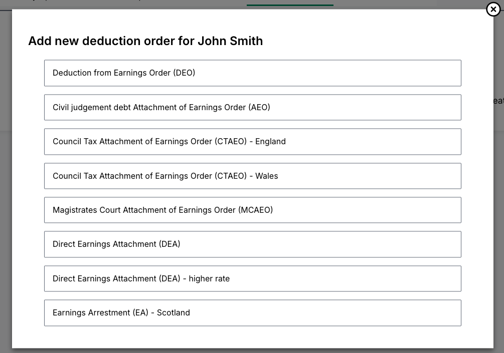 Deduction Orders (Court Orders) – Sona Support