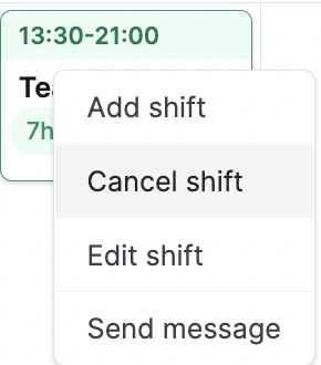 How do I cancel a shift? – Sona Support