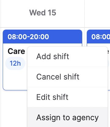 How do I assign shifts to a specific Agency? – Sona Support